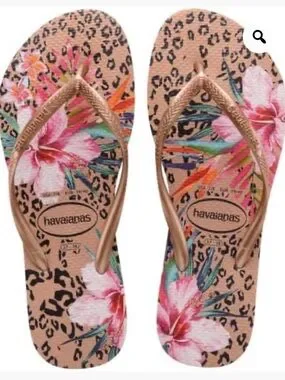 Havaianas | Shoes | Havaianas Young Girl Slim Animal Floral Flip Flop ...